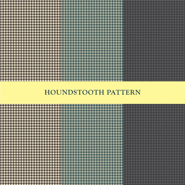 Houndstooth Repeat Pattern in 3 Colors - VecFashion