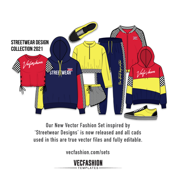 Womens Streetwear Fashion Set - VecFashion