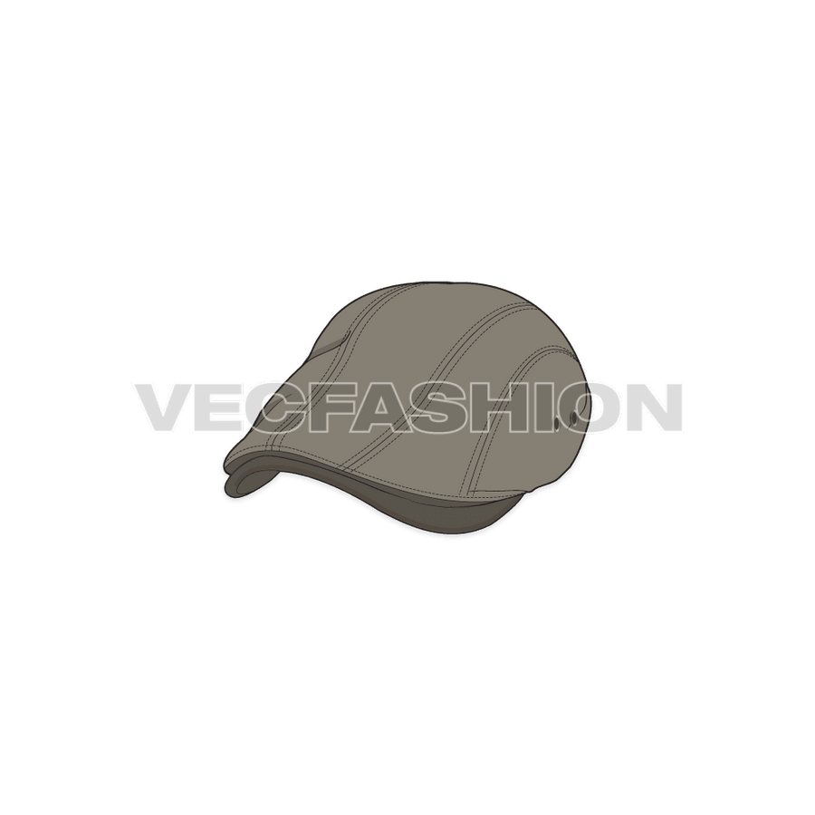 Classic Flat Cap Vector - VecFashion