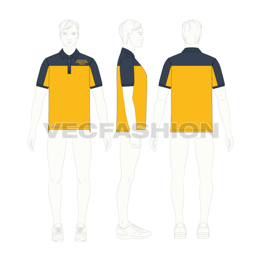 Download Mens Classic Polo Shirt Vector Sketch - VecFashion