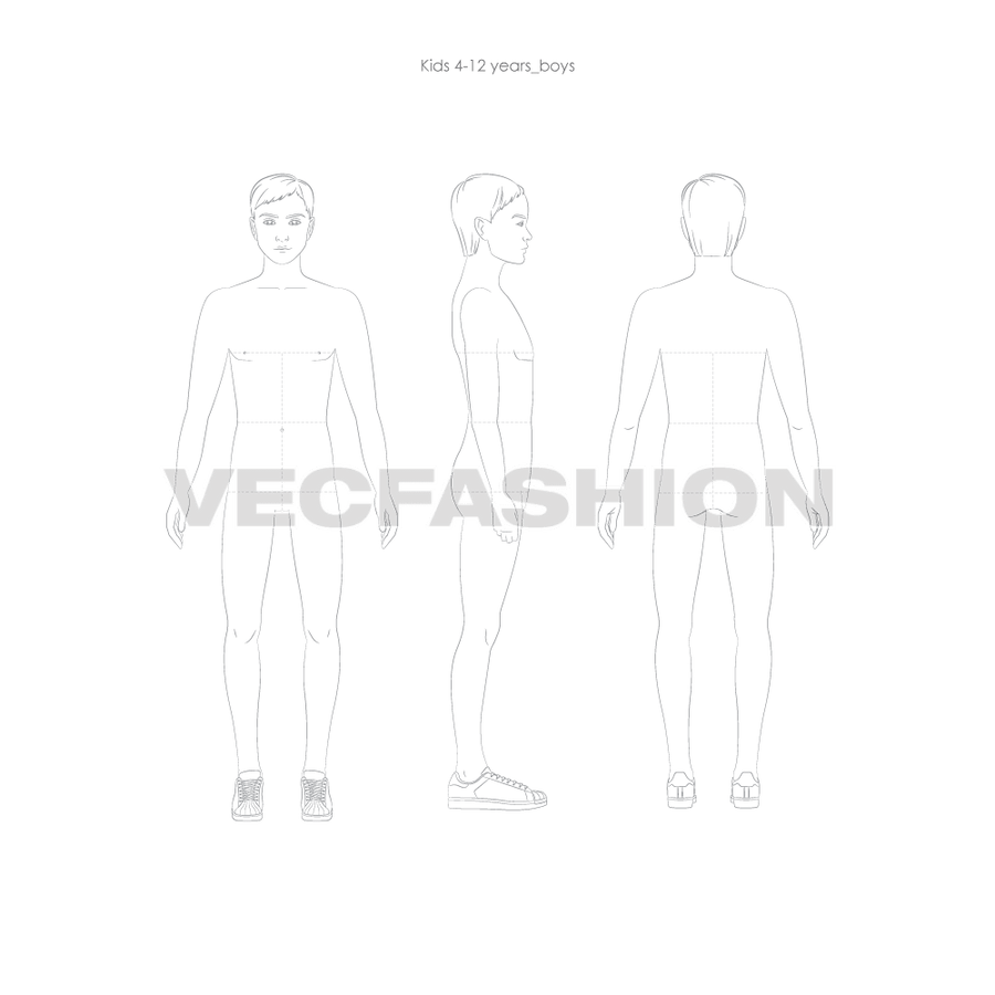 Pack of 10 Fashion Croquis - VecFashion