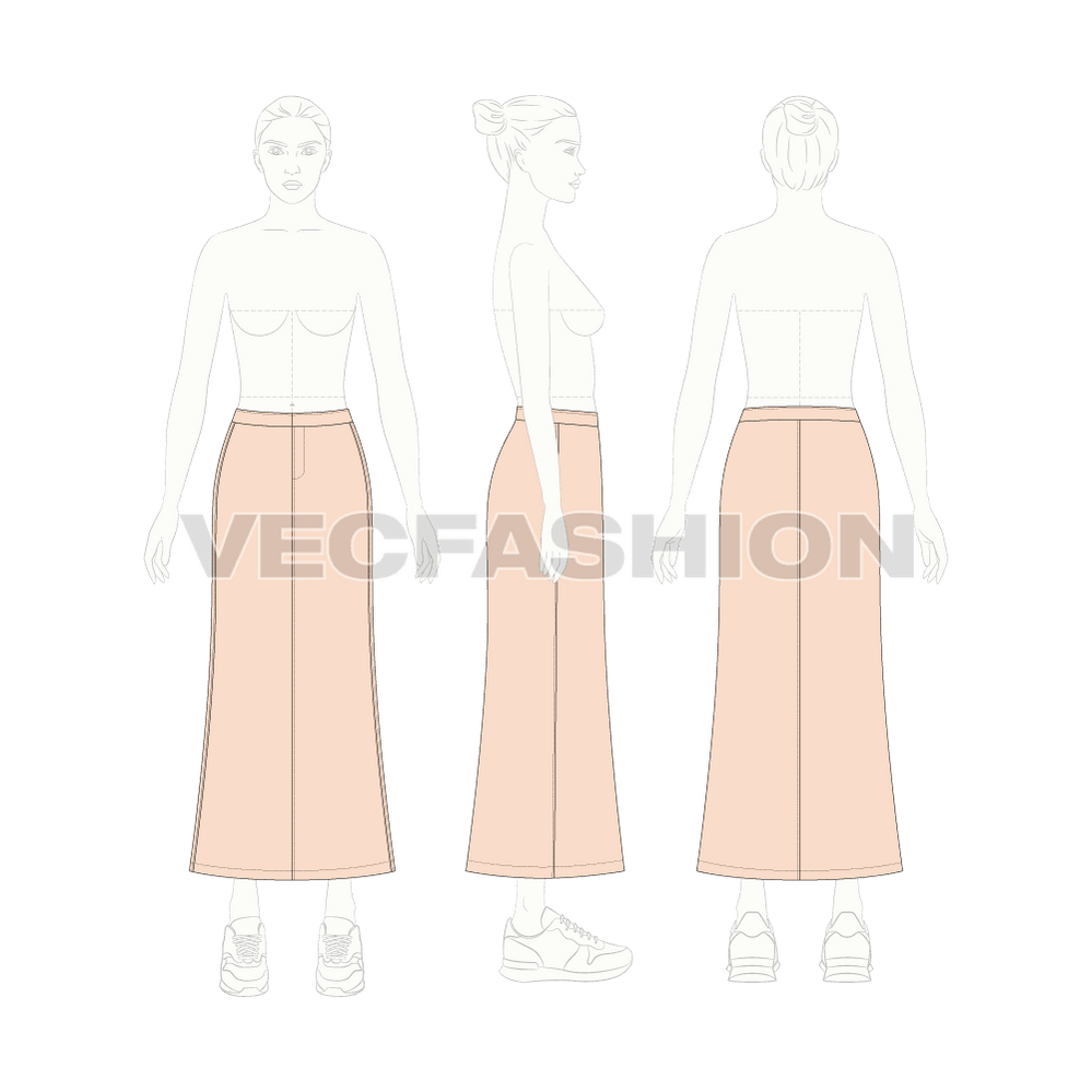 Floor Length Bell Shaped Skirt - VecFashion