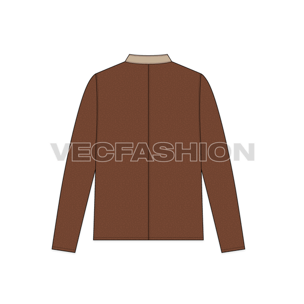 Men Straight Cut Leather Jacket - VecFashion