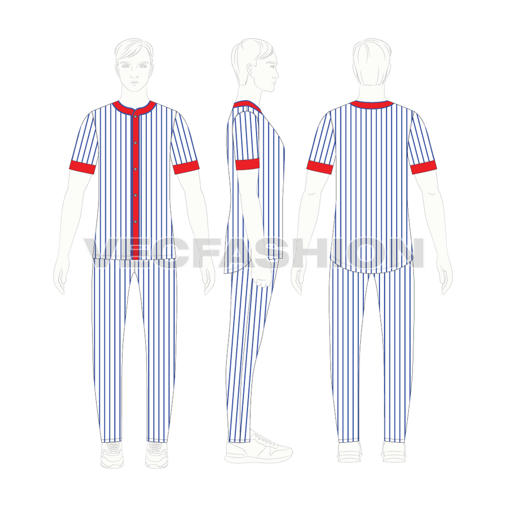 Mens Baseball Uniform Kit - VecFashion