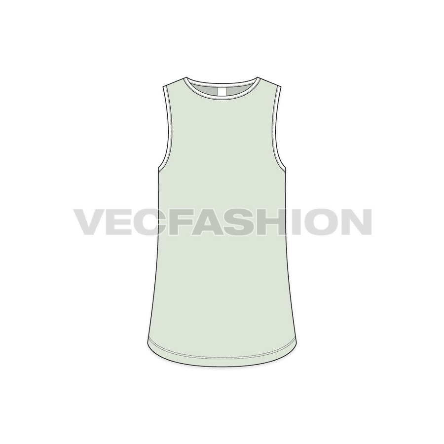 Mens Basic Tank Top Template - VecFashion