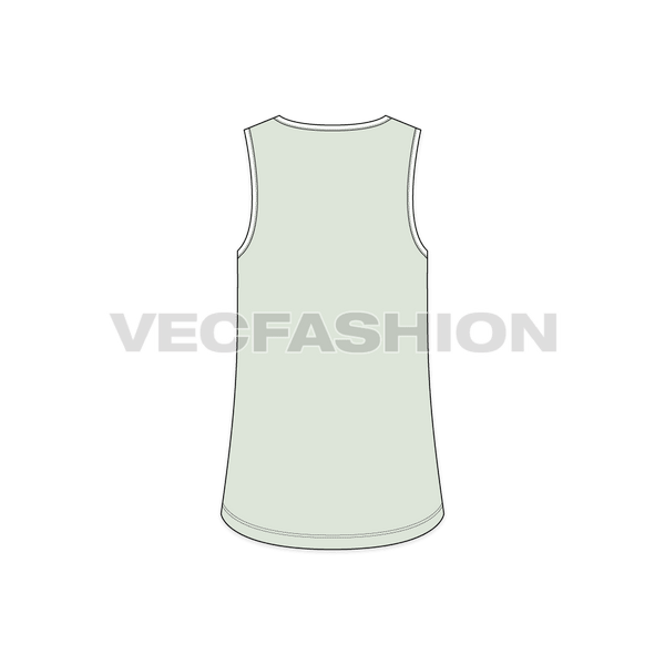 Mens Basic Tank Top Template - VecFashion