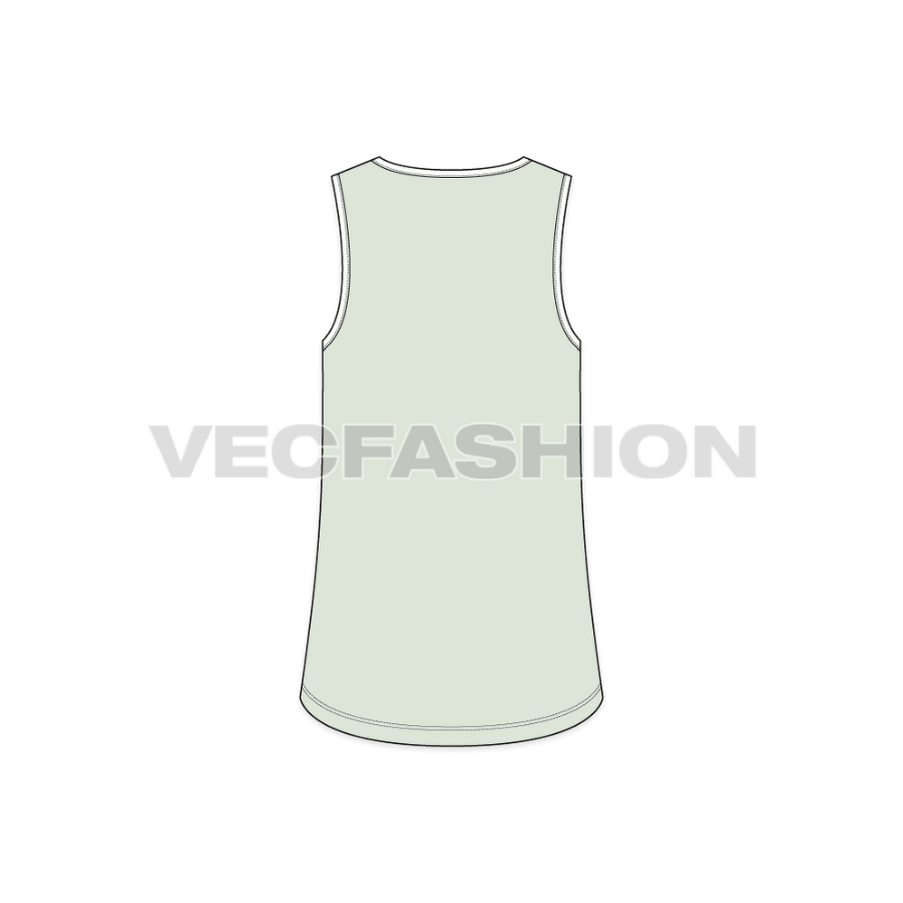 Mens Basic Tank Top Template - VecFashion