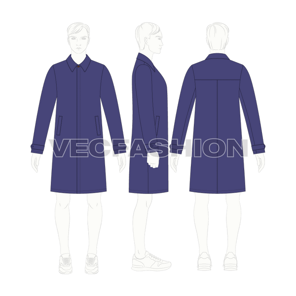 Mens Car Coat Vector - VecFashion