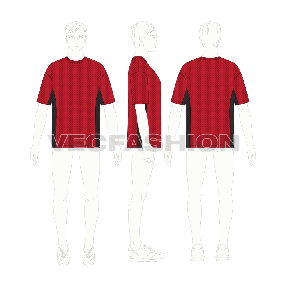 Mens Oversized Mesh T-shirt - VecFashion
