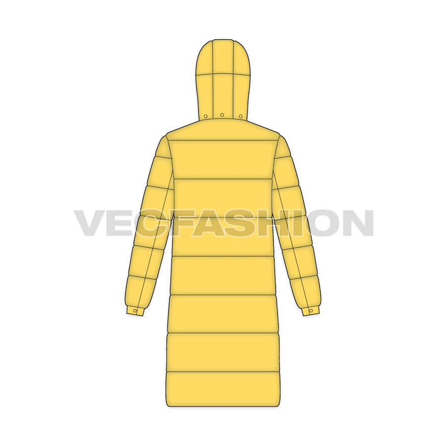Mens Puffer Long Coat - VecFashion