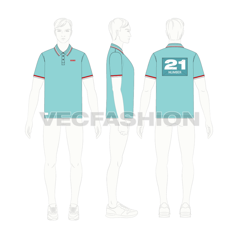 Mens Short Body Polo Shirt - VecFashion