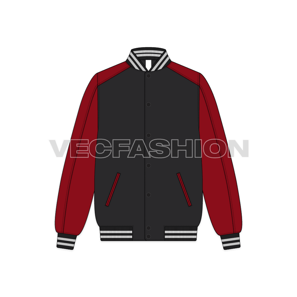 Mens Stylish Varsity Jacket - VecFashion