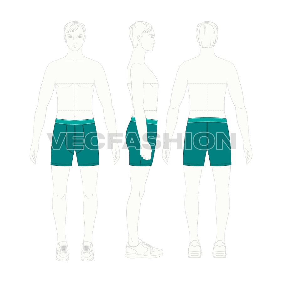 Mens Thigh Length Boxer Shorts - VecFashion