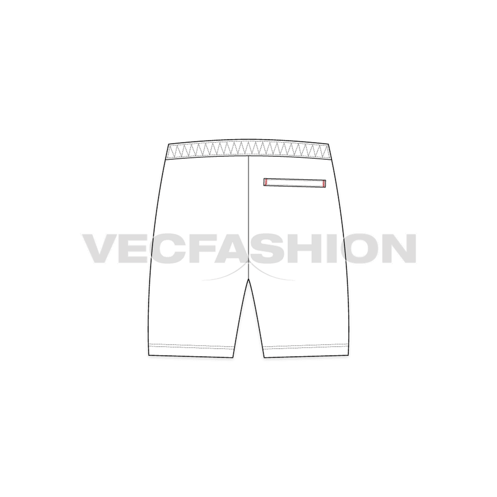 Mens White Swim Shorts Template - VecFashion