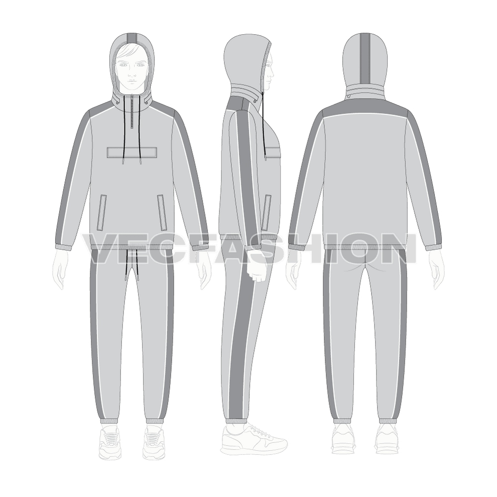 Mens Windbreaker Set - VecFashion