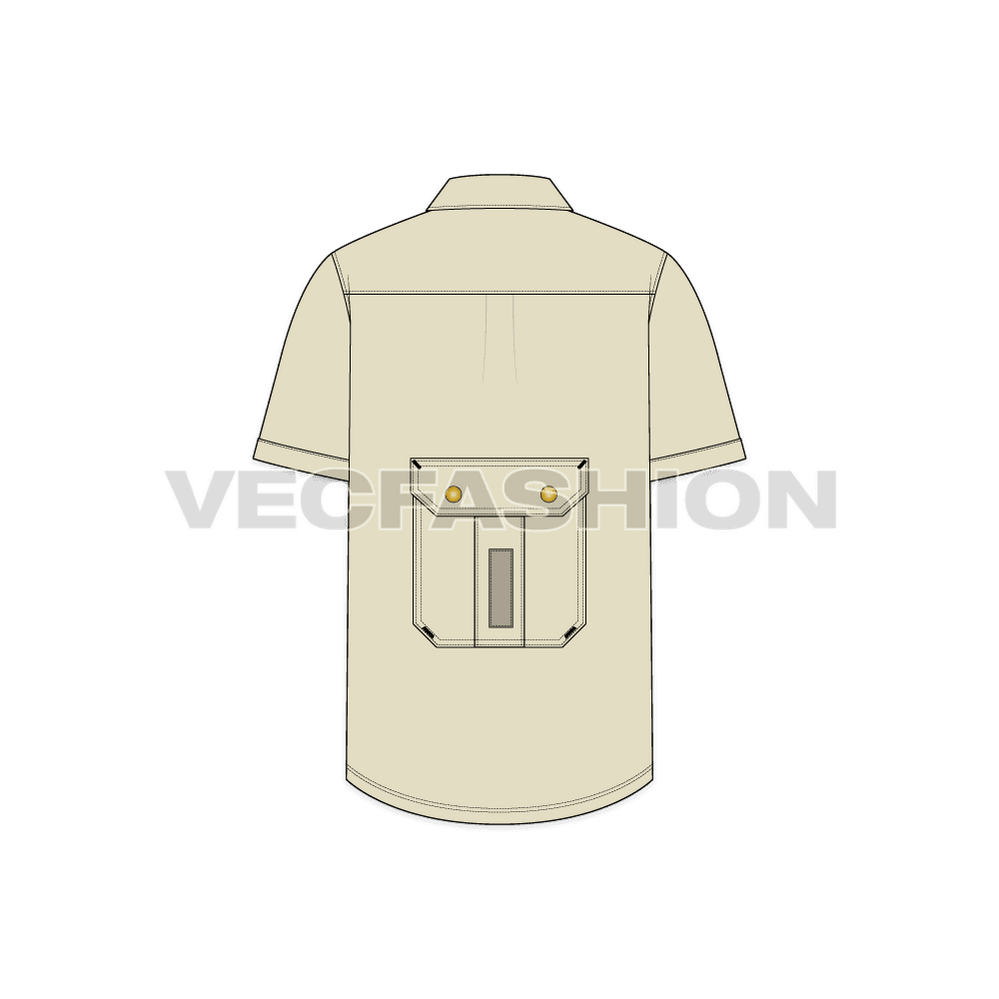 Mens Work Shirt Fashion Template - VecFashion