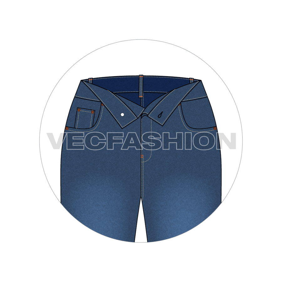 Women Denim Jeans with Undone Look - VecFashion
