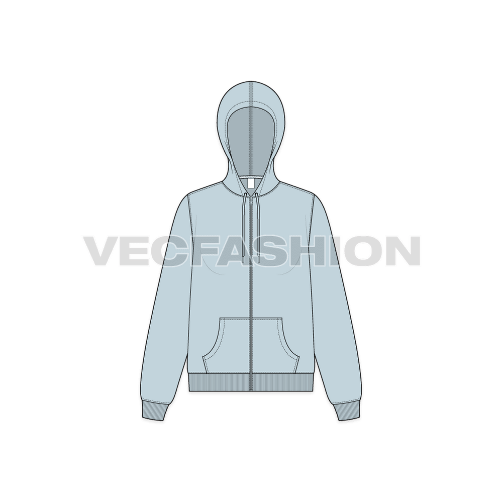 Women's Basic Front Open Hoodie - VecFashion