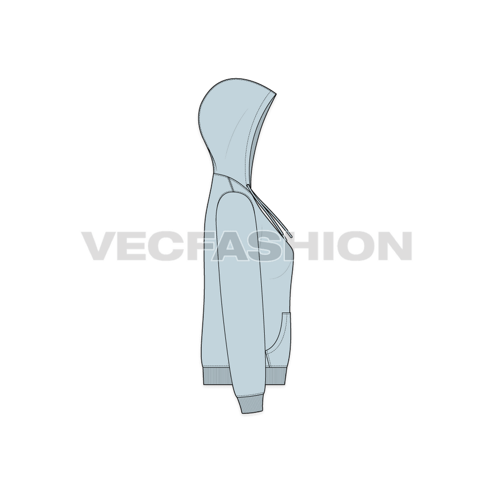 Women's Basic Front Open Hoodie - VecFashion