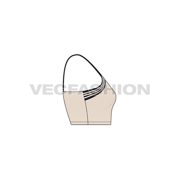 Women's Cross-Front Crop Top - VecFashion