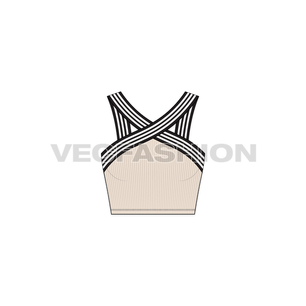 Women's Cross-Front Crop Top - VecFashion