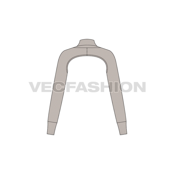 Women's Knitted Arm Warmer Sweater - VecFashion