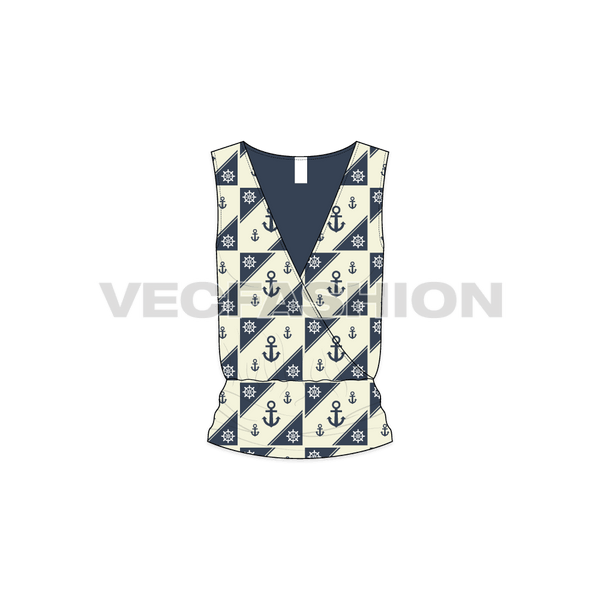Women's Nautical Blouse - VecFashion