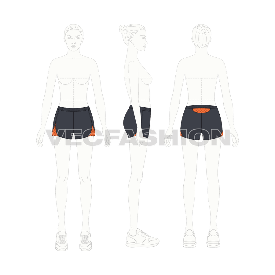 Women's Shell Sport Shorts - VecFashion