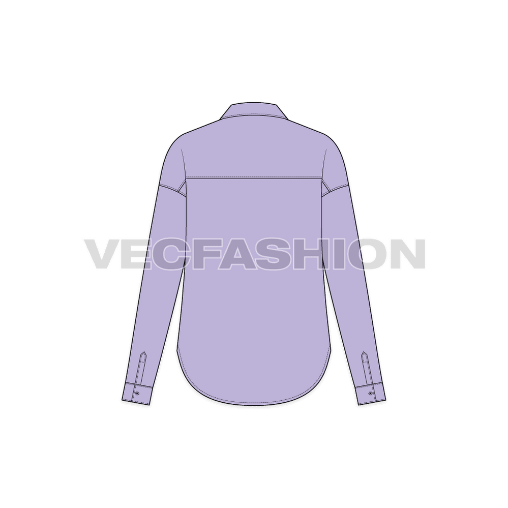 Women's Short Body Shirt with Yoke - VecFashion