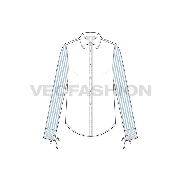 Women's Stylish Shirt with Pin Stripes - VecFashion